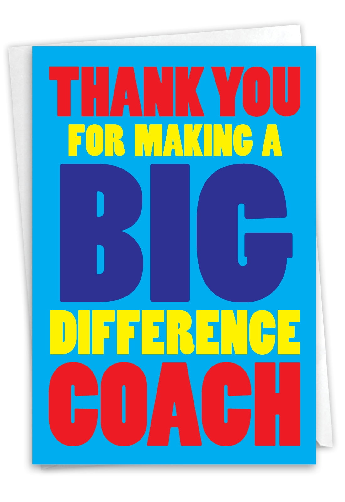 NobleWorks Thank You Greeting Card (Coach, Team) with 5 x 7 Inch ...