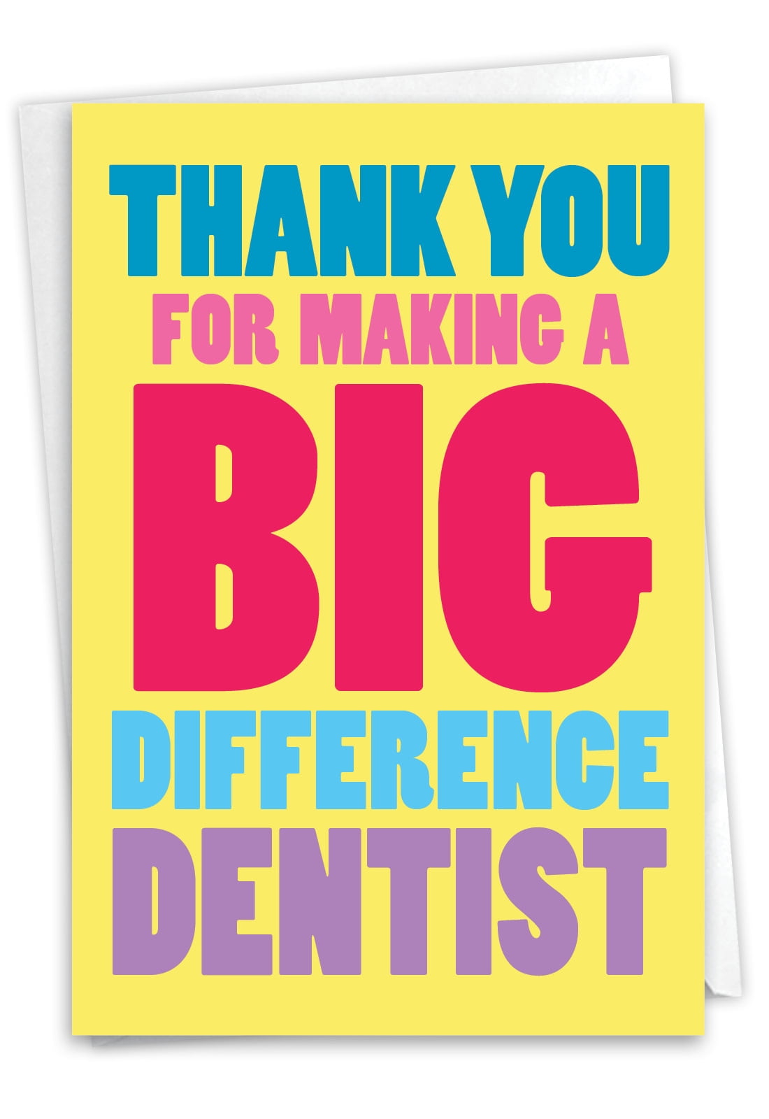 NobleWorks Thank You Greeting Card (Dentist) with 5 x 7 Inch Envelope ...
