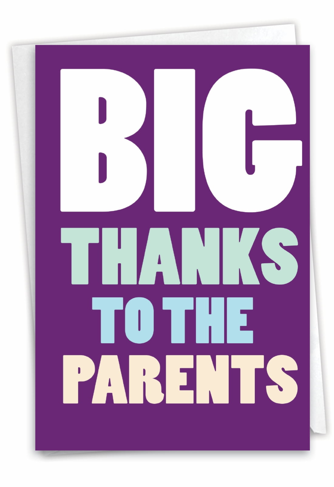 NobleWorks Thank You Greeting Card (Parents, Kids) with 5 x 7 Inch ...
