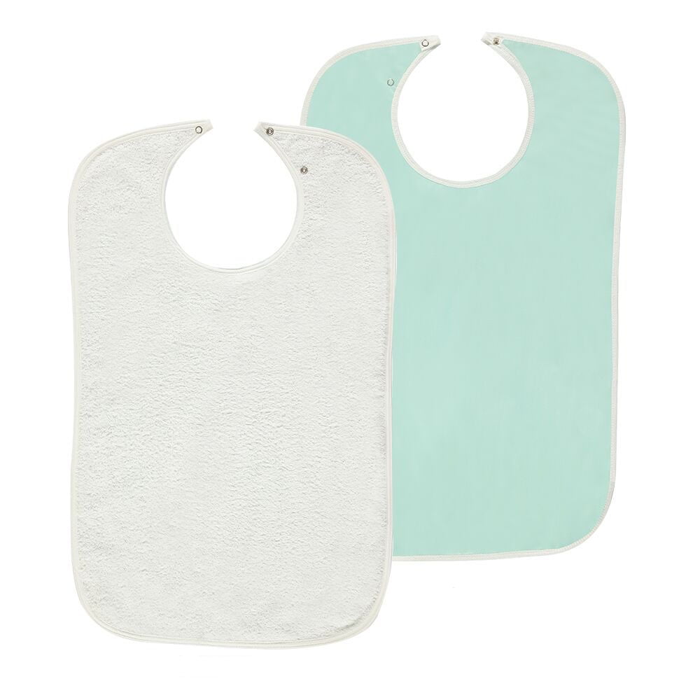 Nobles 3 Pack Adult Bib Washable Reusable Waterproof Clothing Protector ...