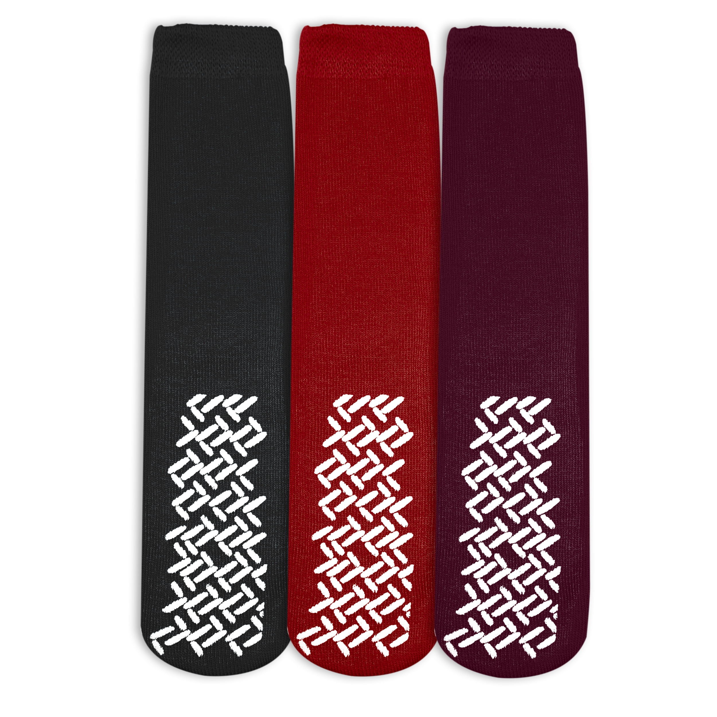 NOBLES Assorted Anti-Skid Hospital Gripper Socks, Rubber Bottom, Black ...