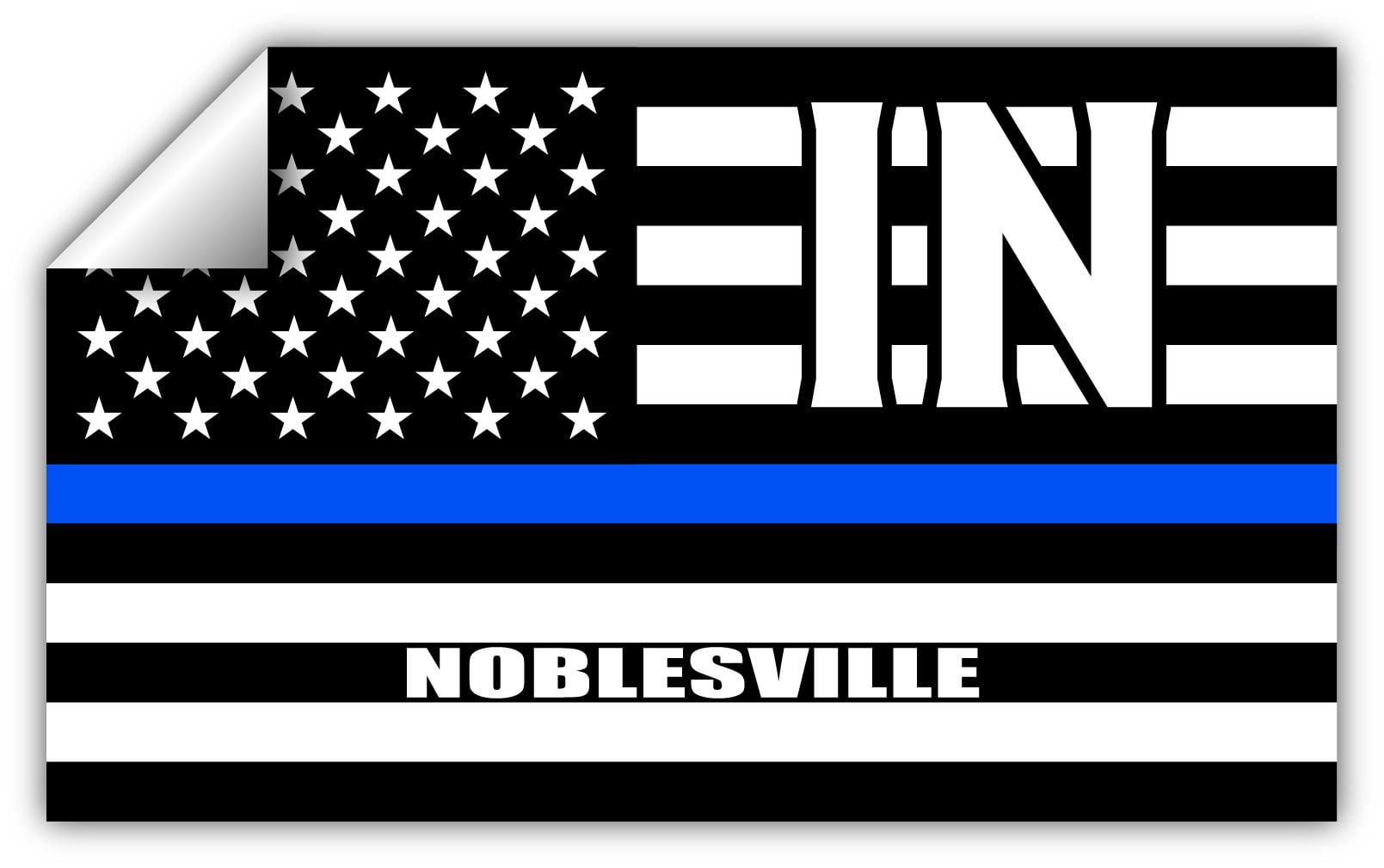 Noblesville IN Indiana Hamilton County Thin Blue Line Stealthy USA Flag ...
