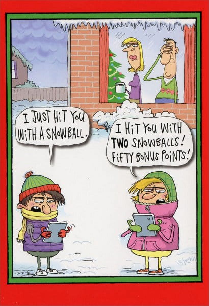 Nobleworks Fifty Bonus Points Funny / Humorous Christmas Card (1 card/1 ...