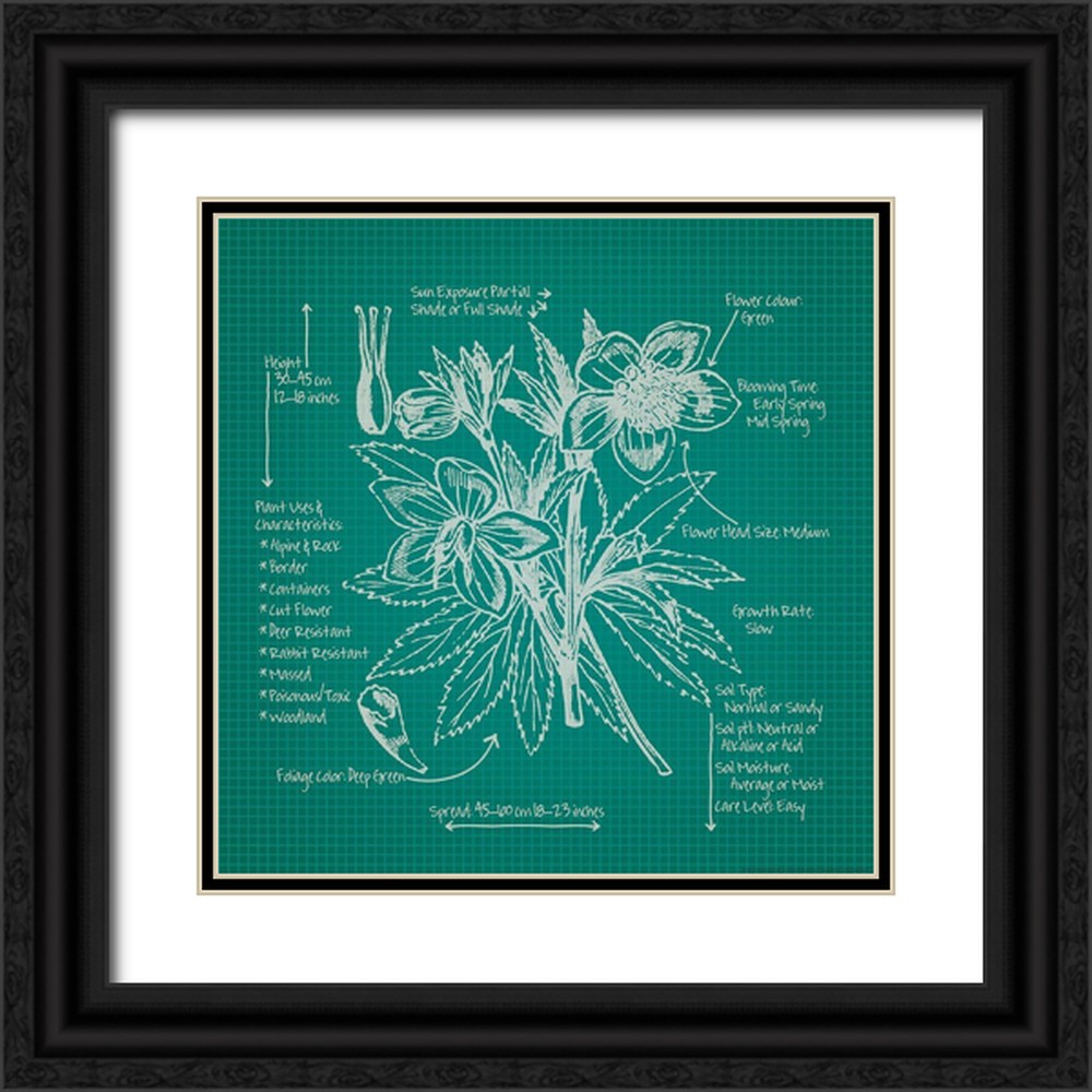 Nobleworks, Inc. 12x12 Black Ornate Wood Framed with Double Matting ...