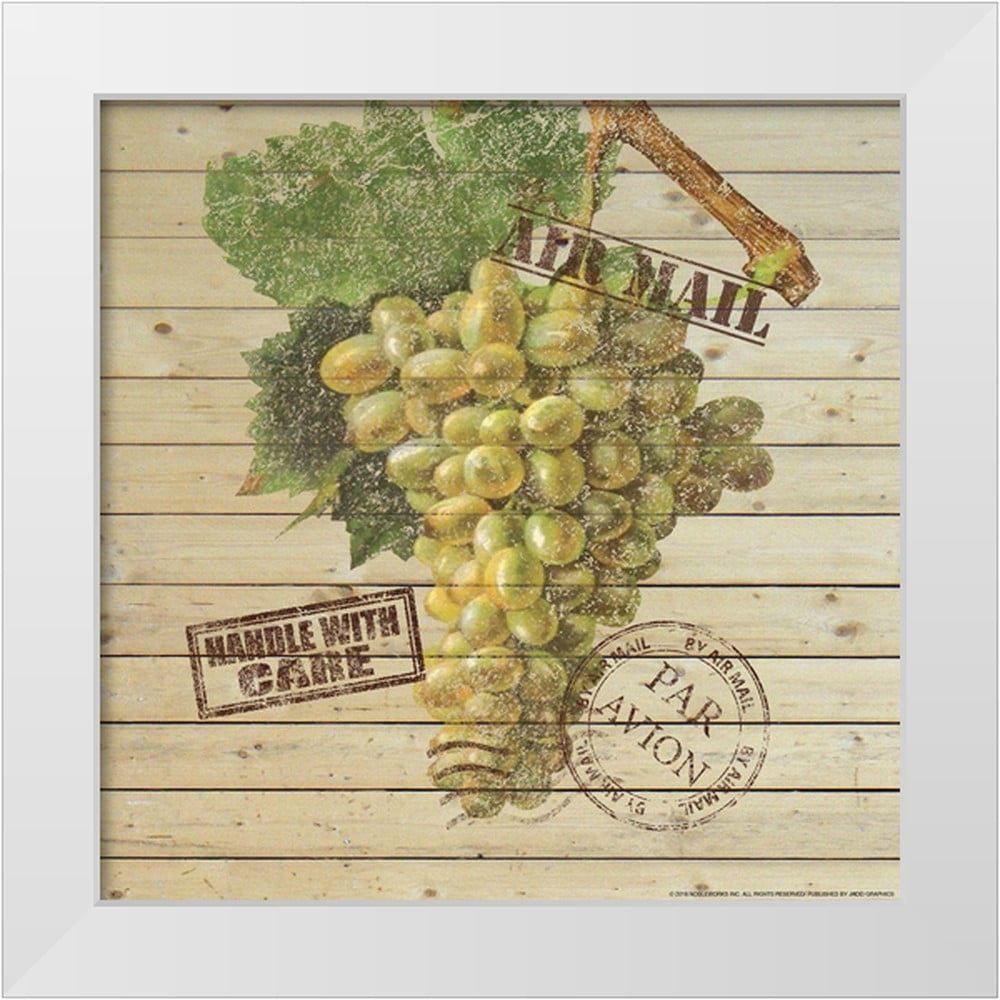 Nobleworks, Inc. 12x12 White Modern Wood Framed Museum Art Print Titled - Grapes E - Walmart.com