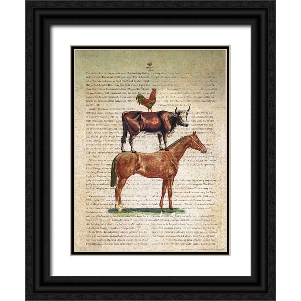 Nobleworks, Inc. 15x18 Black Ornate Wood Framed with Double Matting ...