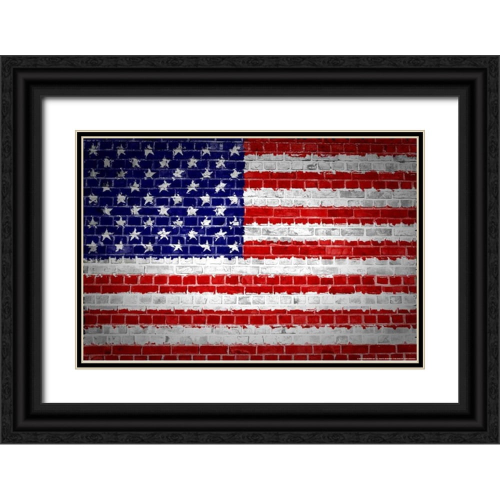 Nobleworks, Inc. 24x17 Black Ornate Wood Framed with Double Matting ...
