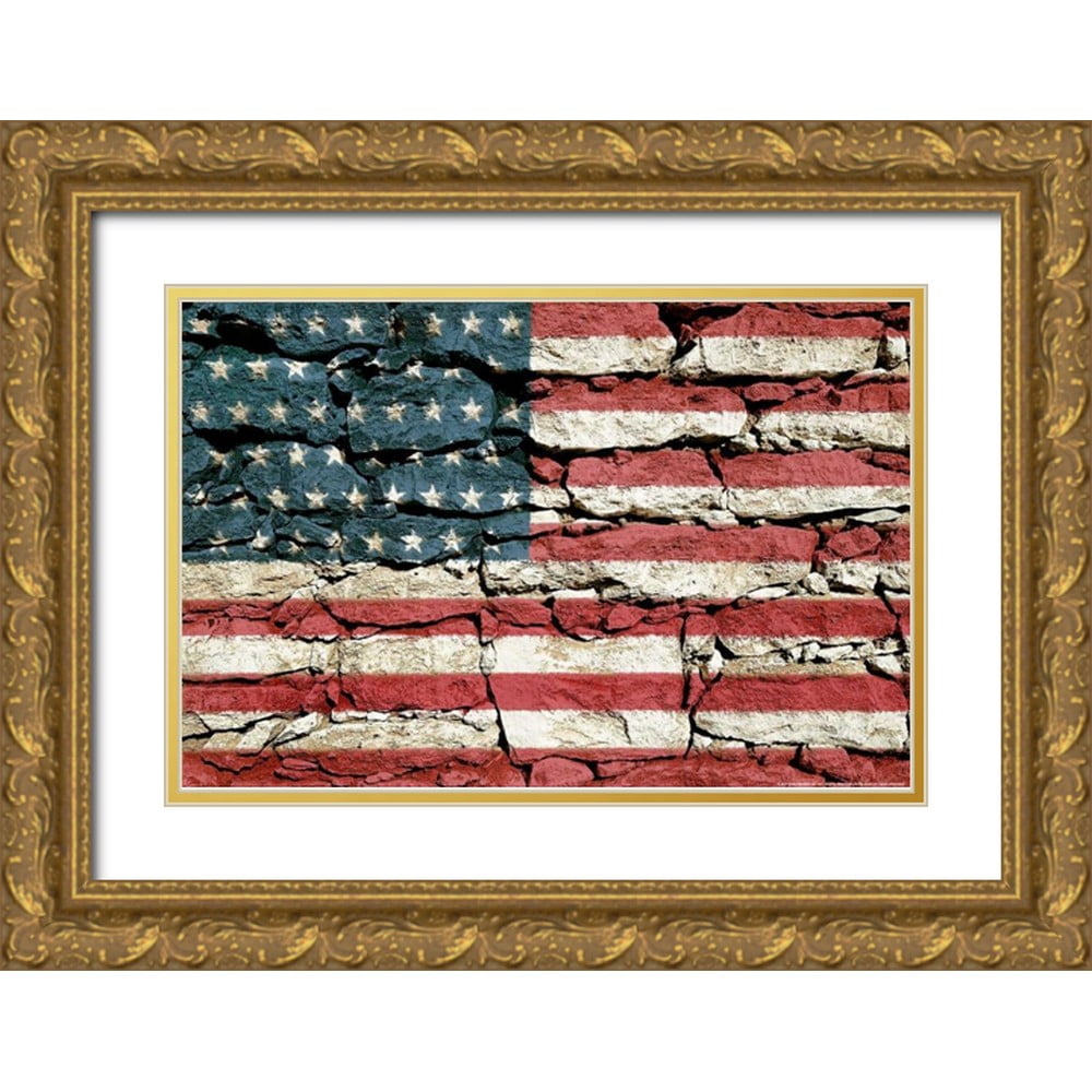 Nobleworks, Inc. 24x17 Gold Ornate Wood Framed with Double Matting ...