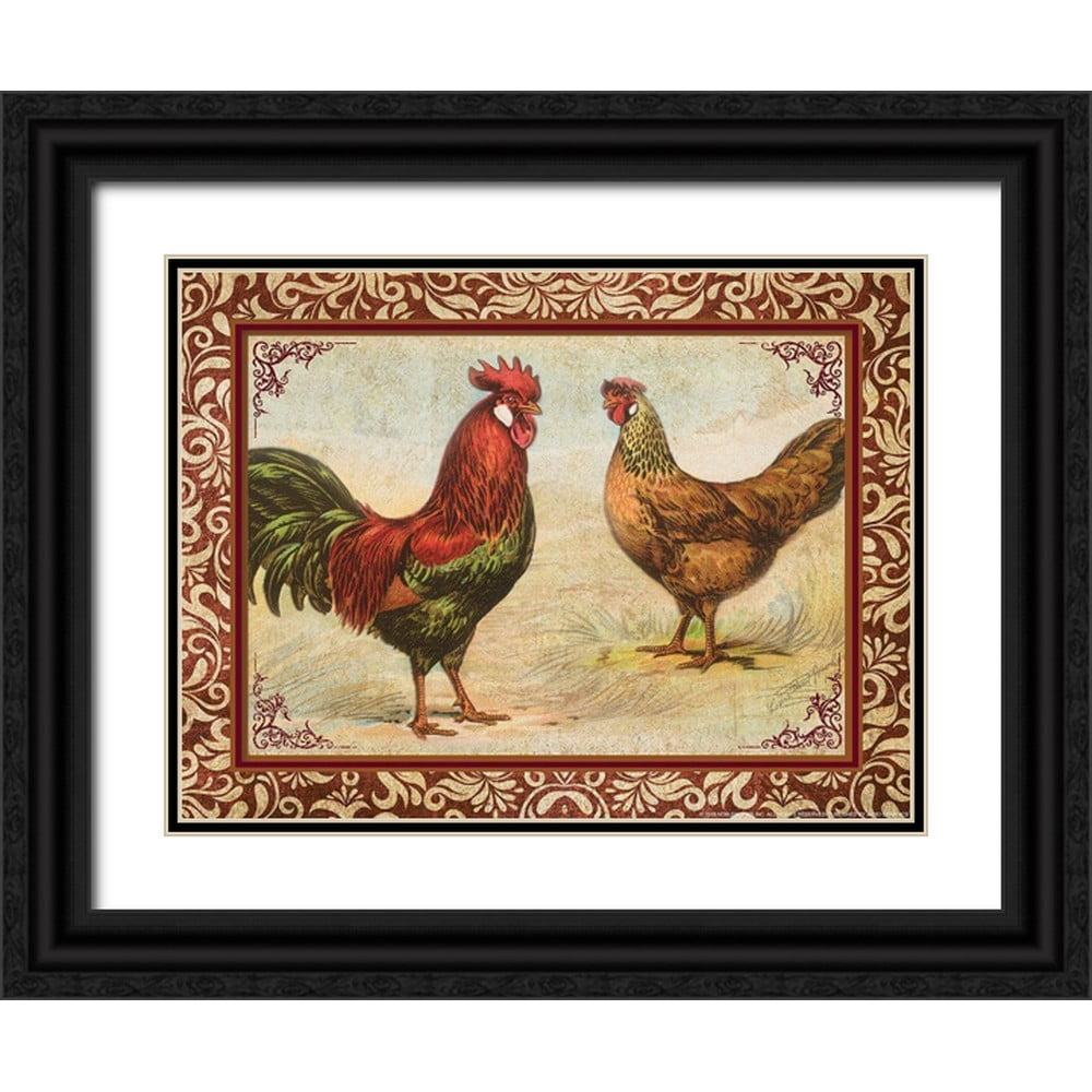 Nobleworks, Inc. 24x19 Black Ornate Wood Framed with Double Matting ...