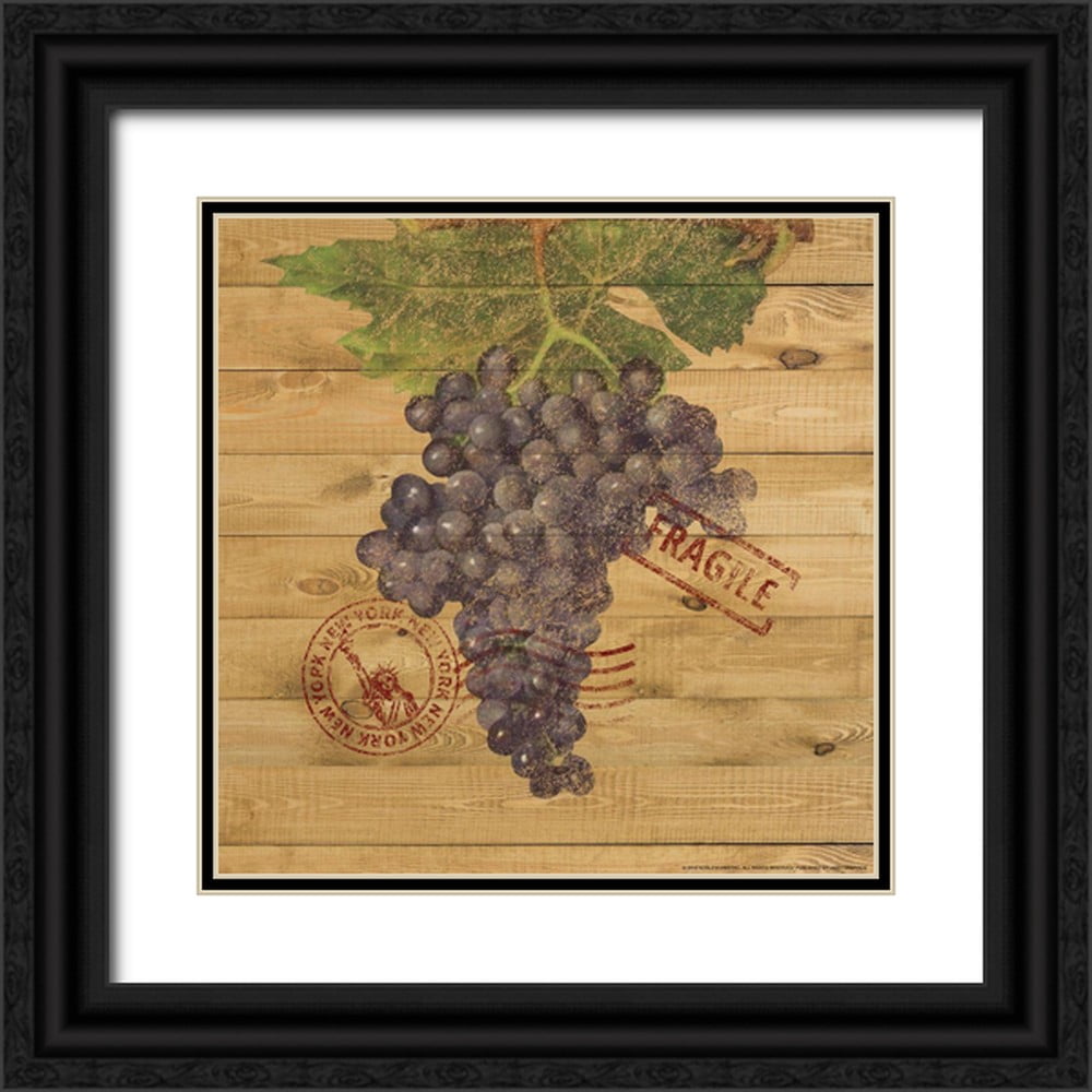 Nobleworks, Inc. 26x26 Black Ornate Wood Framed with Double Matting ...