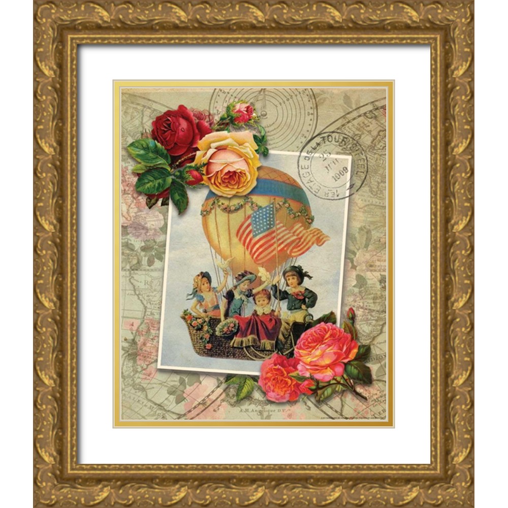 Nobleworks, Inc. 26x32 Gold Ornate Wood Framed with Double Matting ...