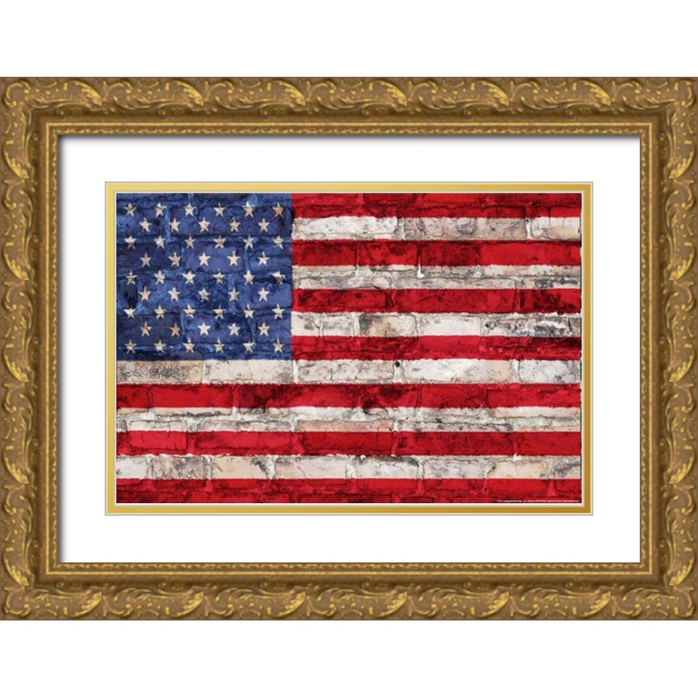 Nobleworks, Inc. 32x23 Gold Ornate Wood Framed with Double Matting ...