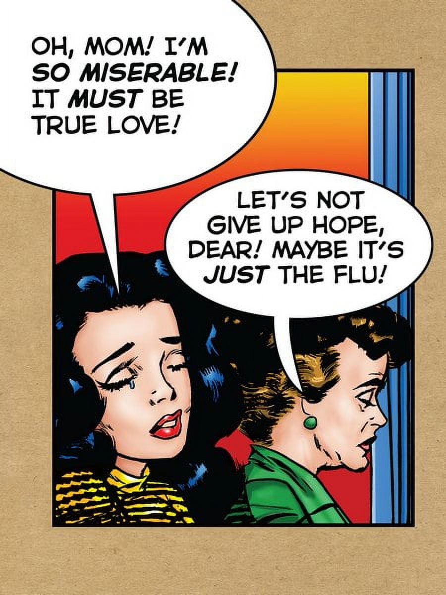 Nobleworks Maybe It's the Flu Funny / Humorous Get Well Card - Walmart.com
