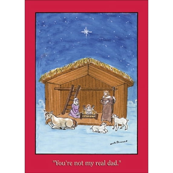 Nobleworks Not My Real Dad Funny / Humorous Holiday Card (1 card/1 ...