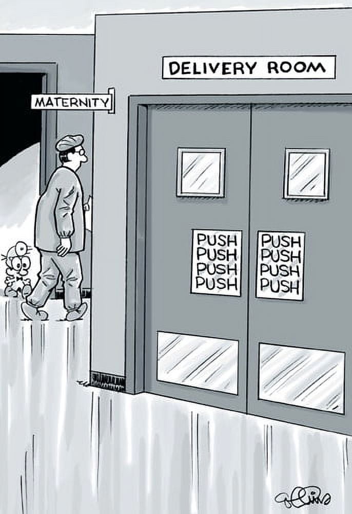 Nobleworks Push Push Push Funny / Humorous Dan Collins New Baby ...