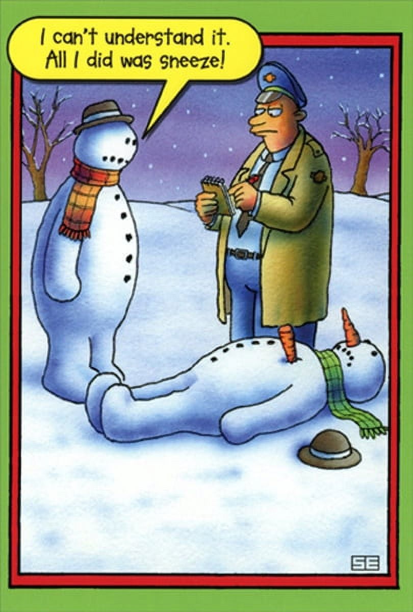 Nobleworks Snowman Sneeze Stan Eales Humorous / Funny Christmas Card ...