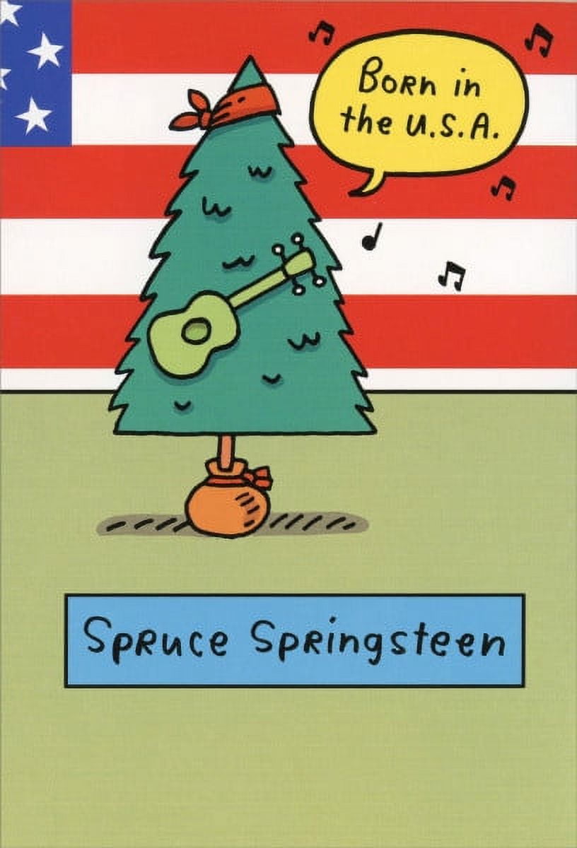 Nobleworks Spruce Springsteen Funny / Humorous Christmas Card (1 card/1 ...