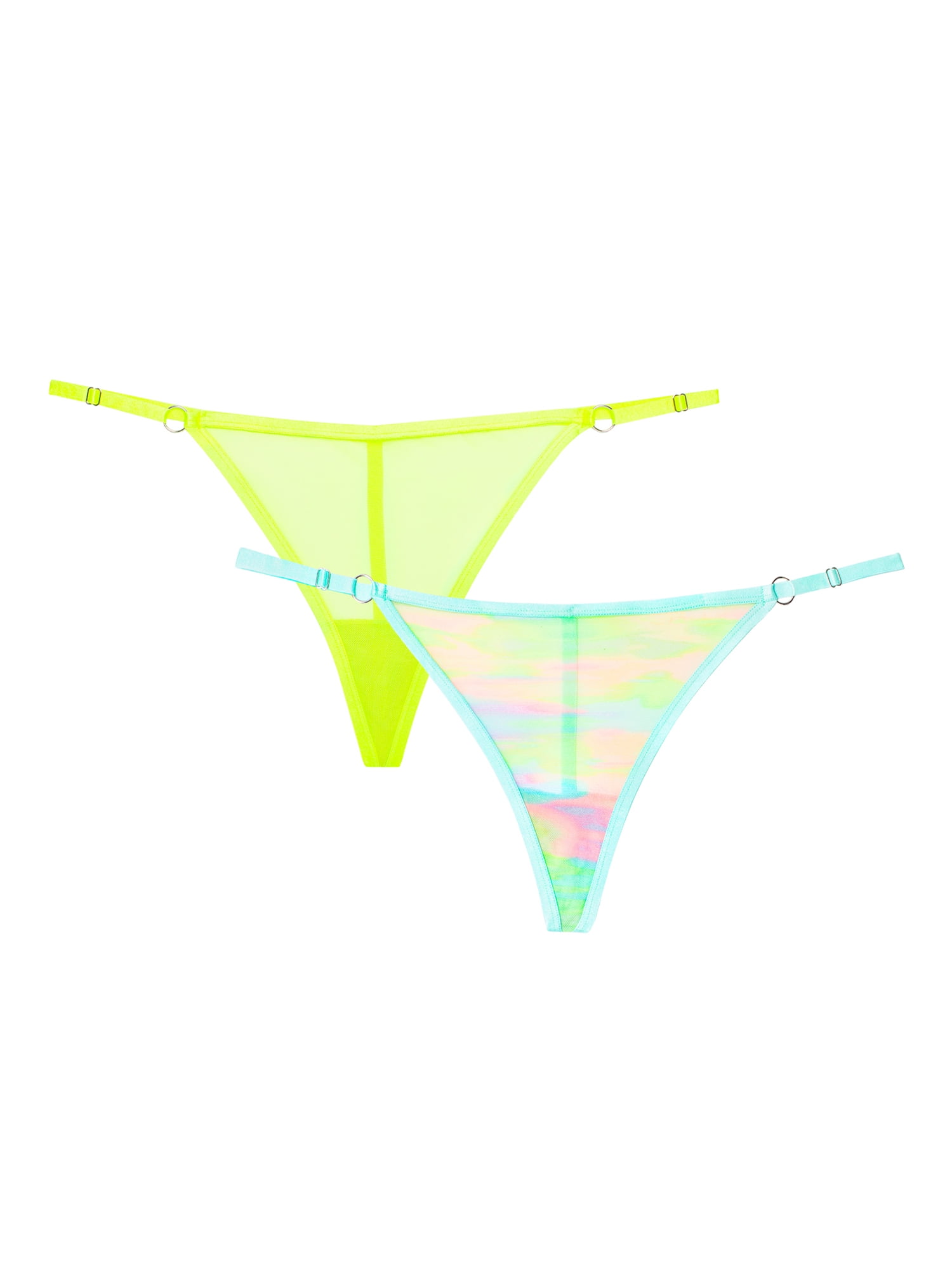 Nobo Mesh Ring Thong Panty, 2-Pack NB496PK - Walmart.com