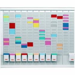 Nobo T-Card Annual Planning Kit, Wall Mount, 12 Columns & 32 Slots ...