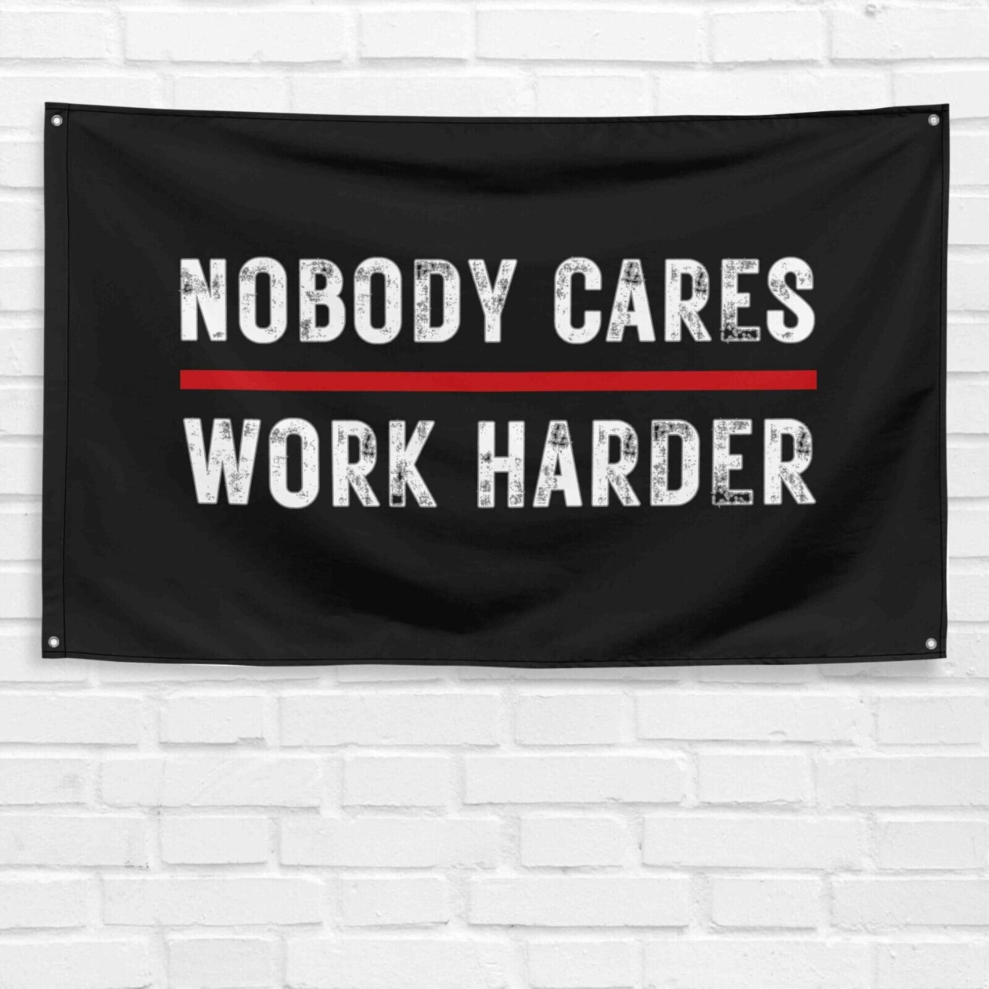 Nobody Cares Work Harder 3x5 ft Gym Flag Fitness Body Building ...