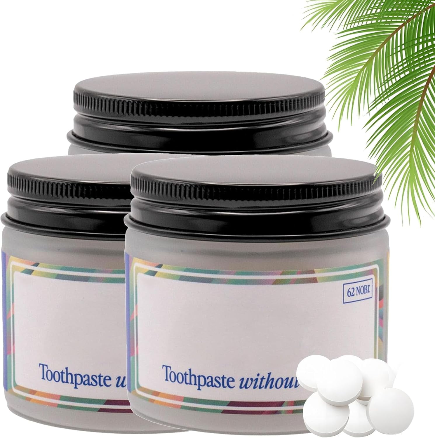 Nobs Toothpaste Tablets, Nobs Chewable Toothpaste Tablets, Solid ...