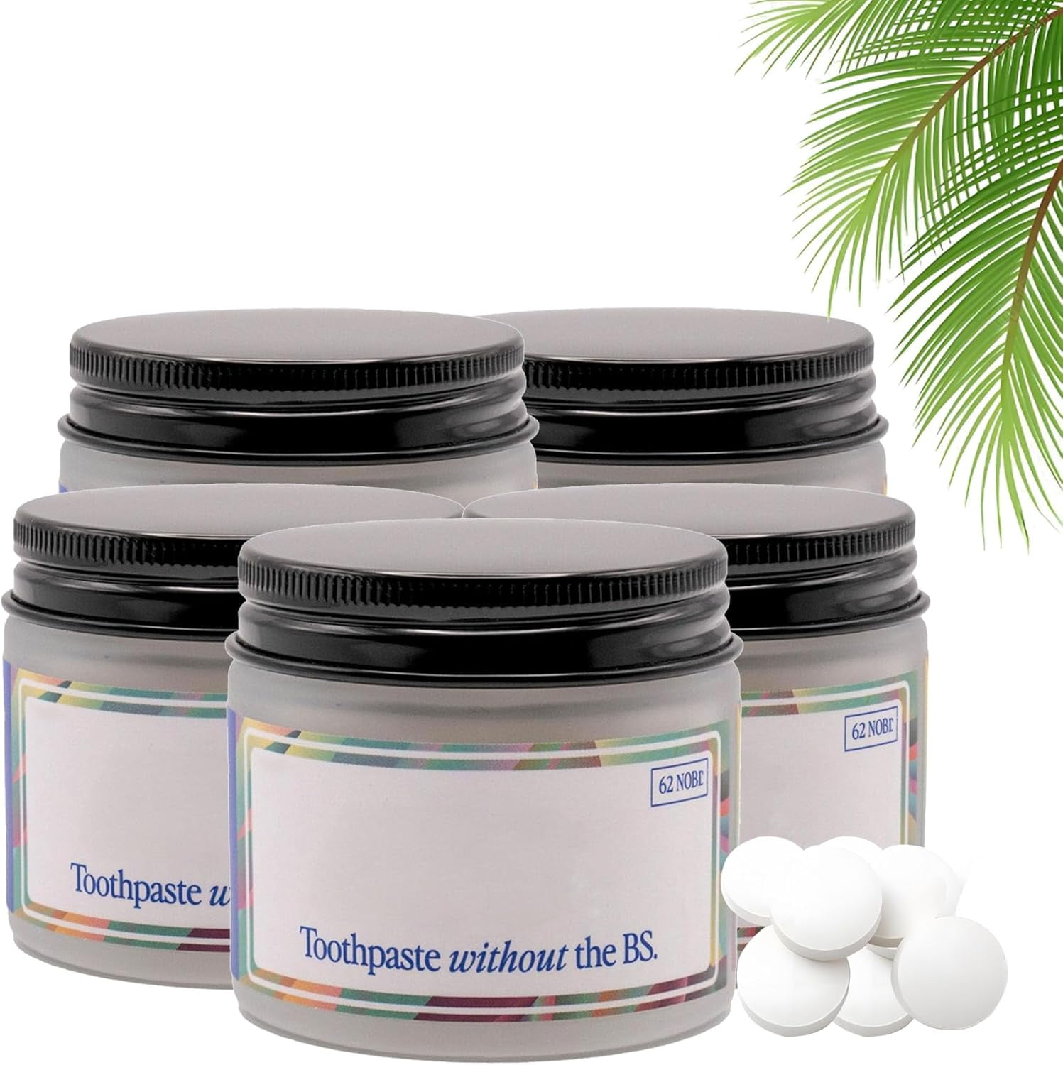 Nobs Toothpaste Tablets, Nobs Chewable Toothpaste Tablets, Solid ...