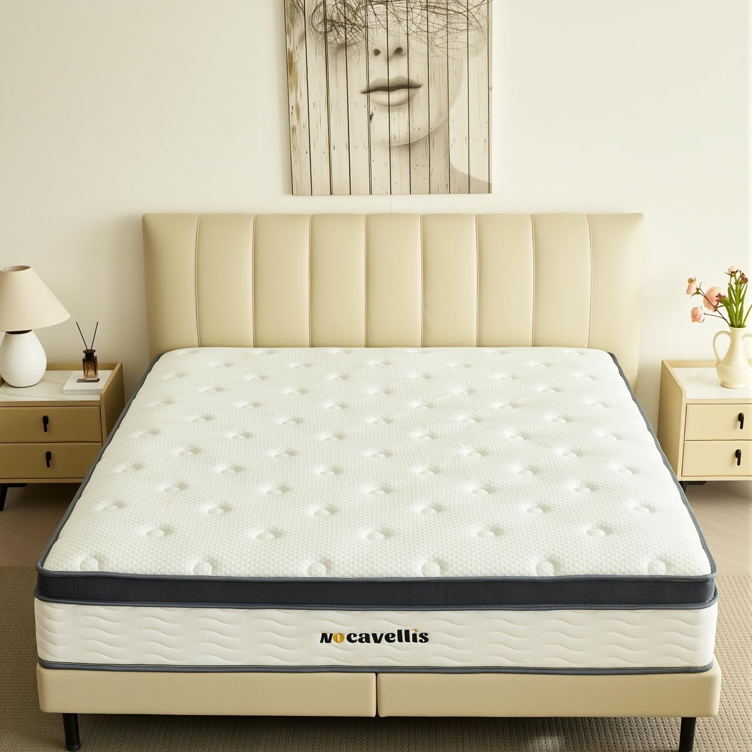 Nocavellis Twin Mattress,10 Inch Foam and Spring Hybrid Mattress ...