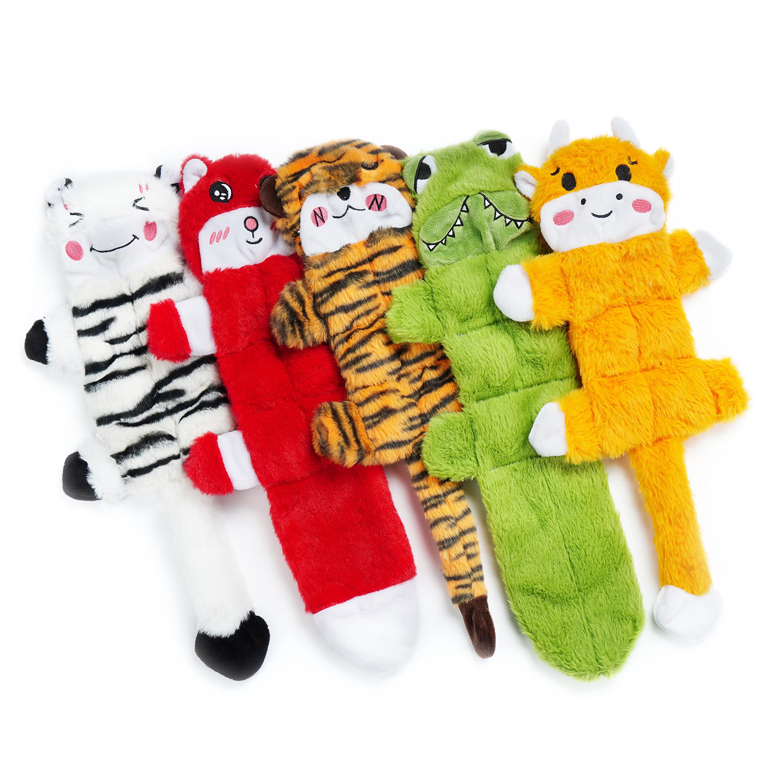 Nocciola 5 PCS Crinkle Dog Squeaky Toys with Double Layer Reinforced ...