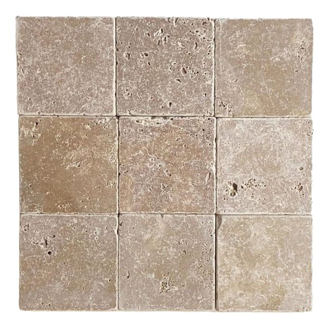 Noce 4x4 Tumbled Travertine Floor Backsplash 9 Piece Pack - Walmart.com