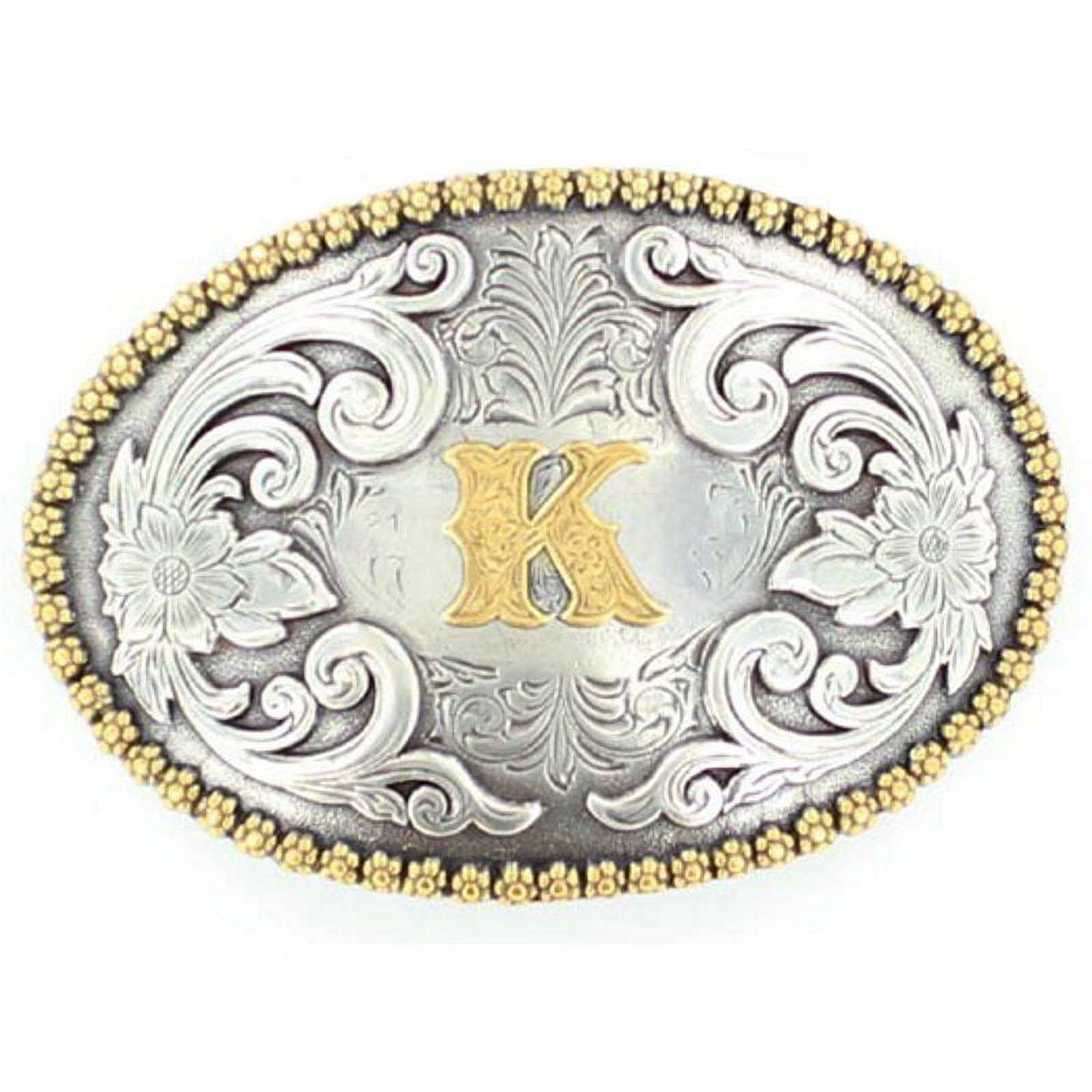 Nocona Antique Scroll Initial Belt Buckle 37072 - Walmart.com