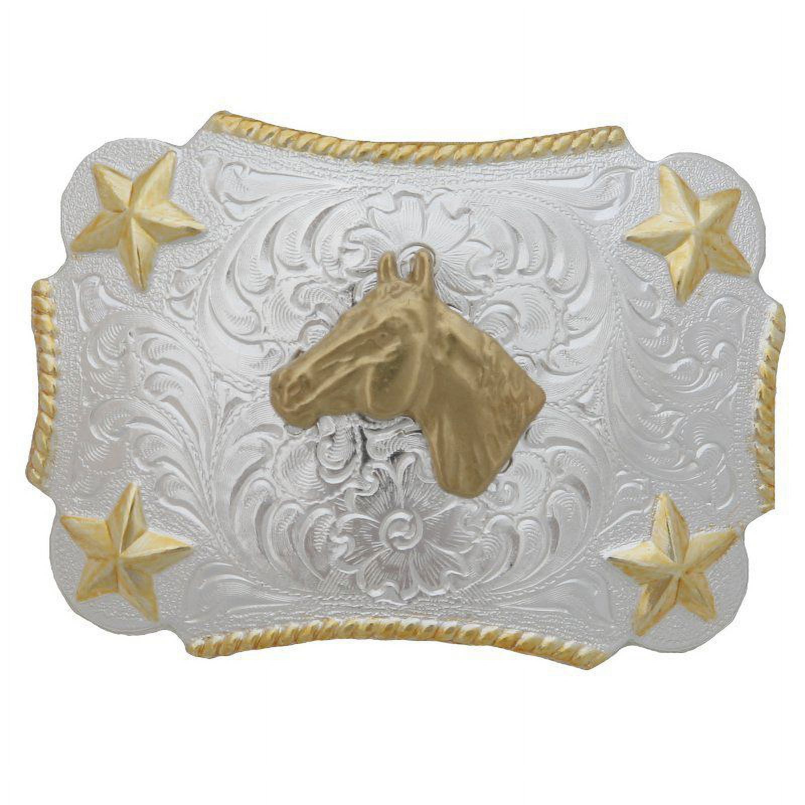 Nocona Children's Horse Head Rectangular Belt Buckle 3603207 - Walmart.com