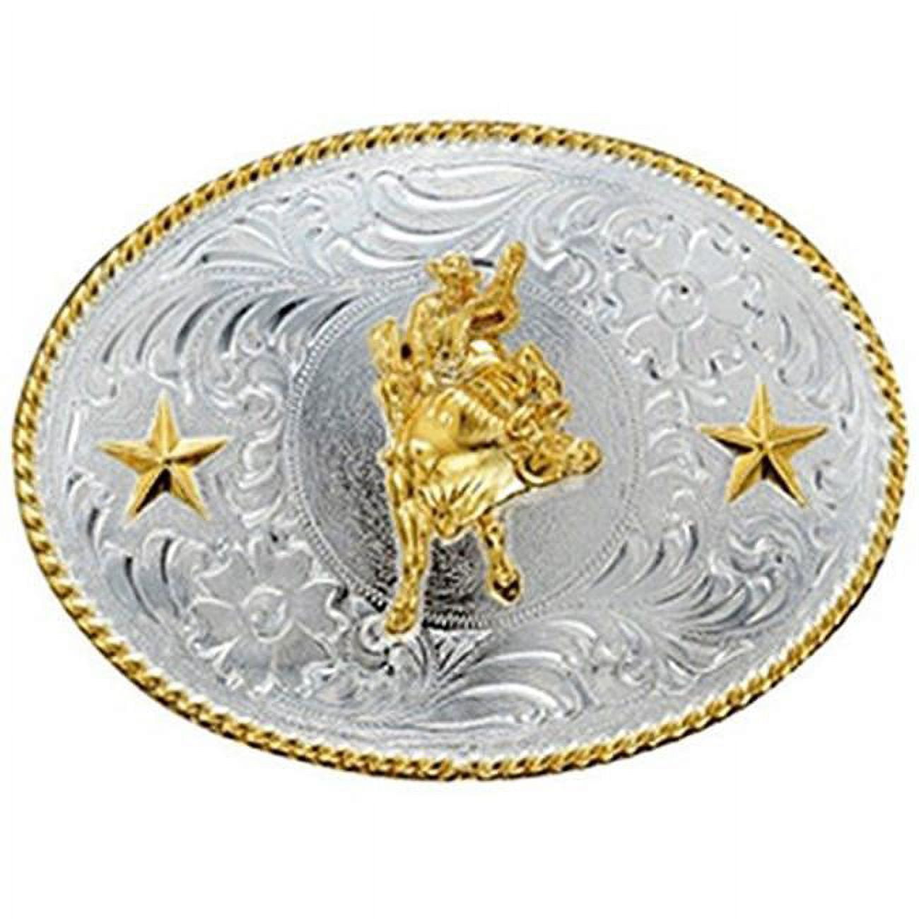 Nocona Men's Shinny Star Bull Belt Buckle 3757041 - Walmart.com