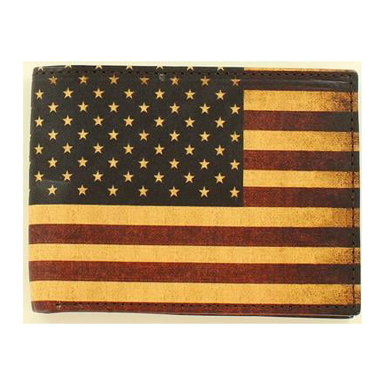 Nocona Men's Vintage USA Flag Bifold Wallet N5416697 - Walmart.com