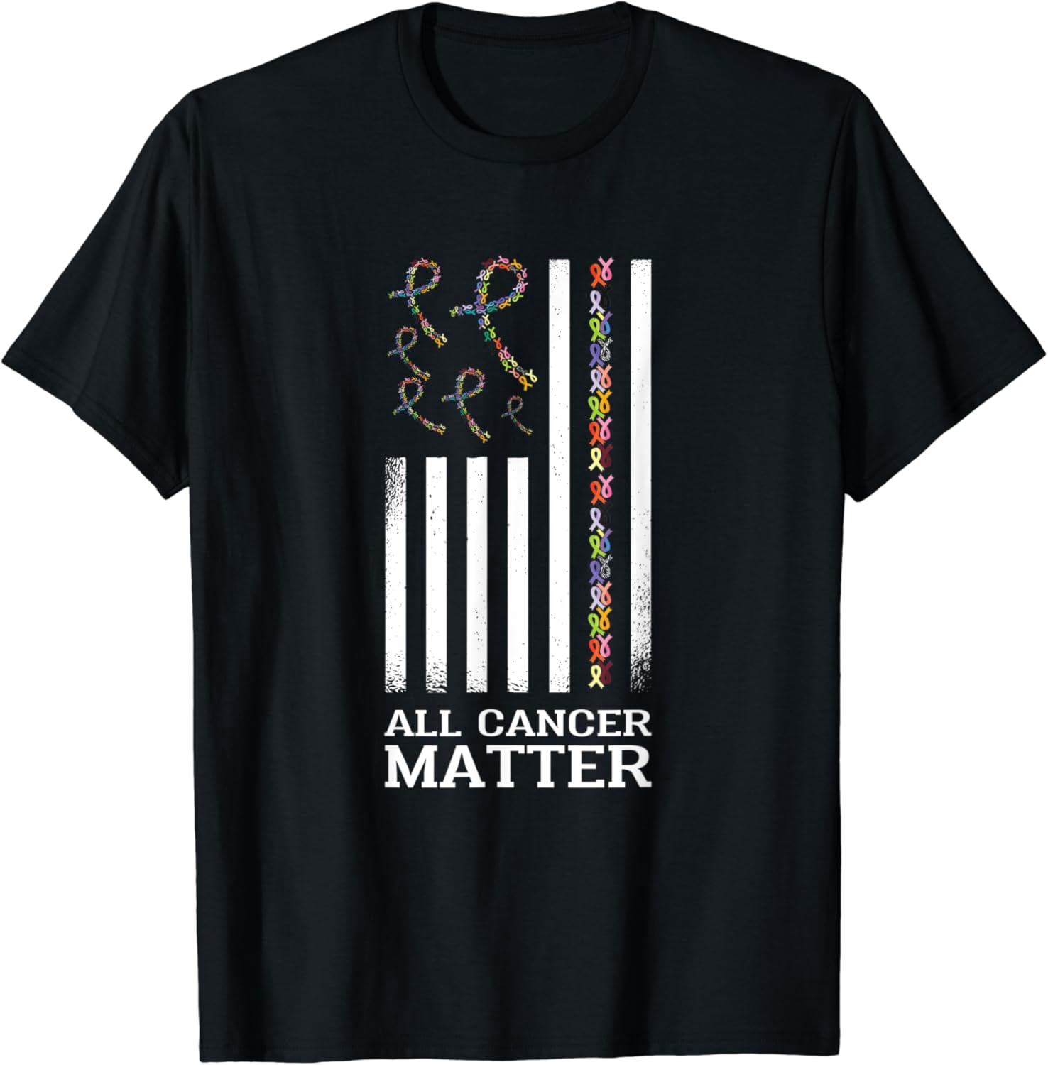 Nodb All Cancer Matters Awareness Saying World Cancer Day T-Shirt BLACK ...