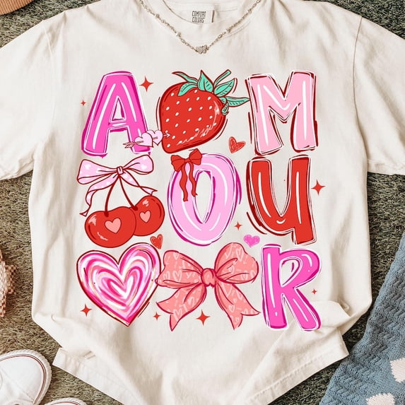 Nodb Amour Shirt, Be Mine Shirt, Coquette Bow Shirt SAND Unisex S-5XL ...