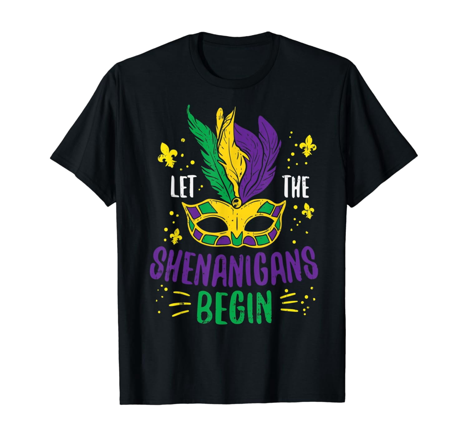 Nodb Let The Shenanigans Begin Jester Funny Mardi Gras Carnival T-Shirt ...