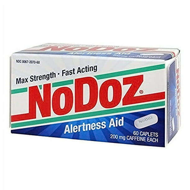 Nodoz Maximum Strength Stay Awake Tabs Alertness Aid Caplets, 60 Ea, 2 ...