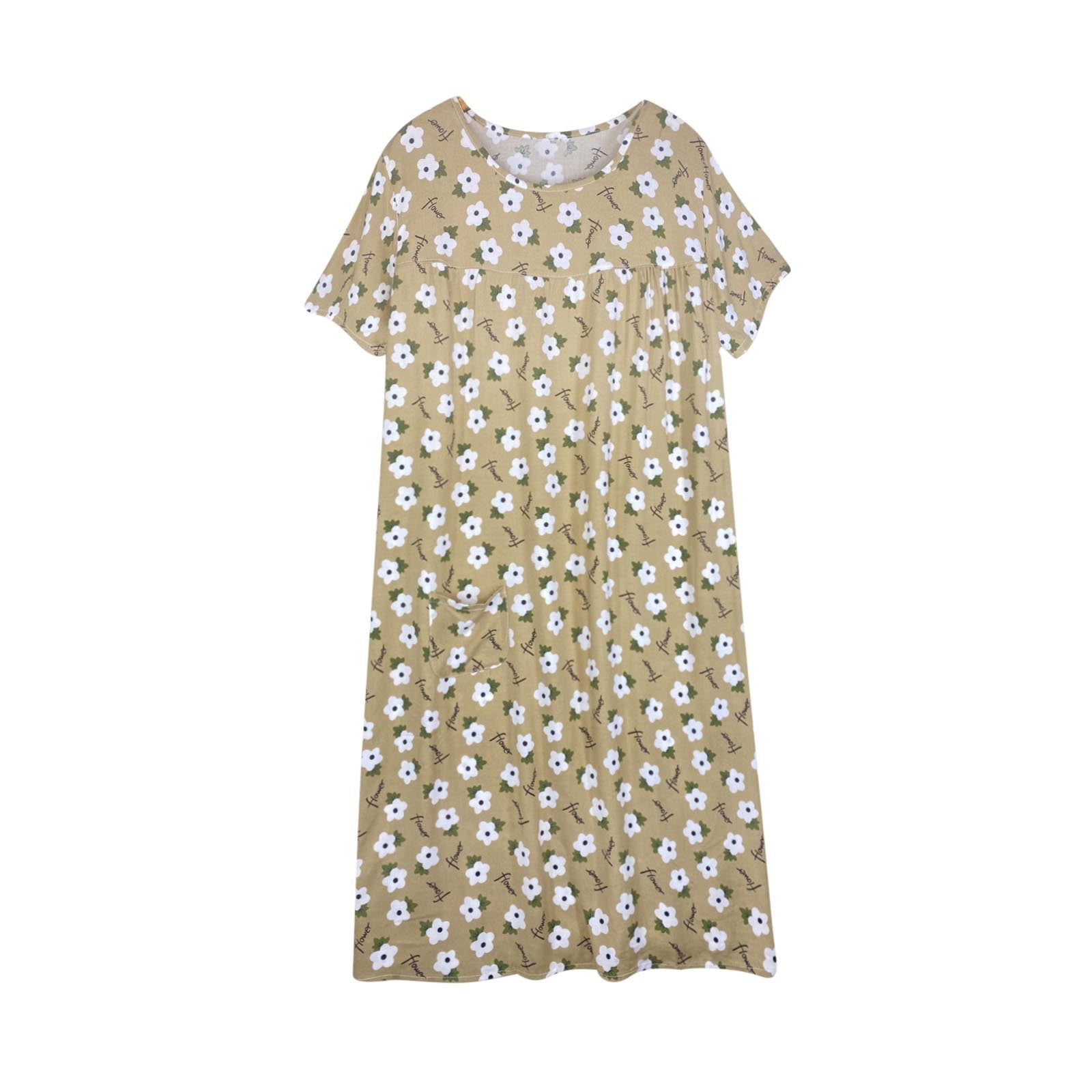 NoeCare Nightgowns for Women Soft Cotton Nightshirt Short Sleeve ...