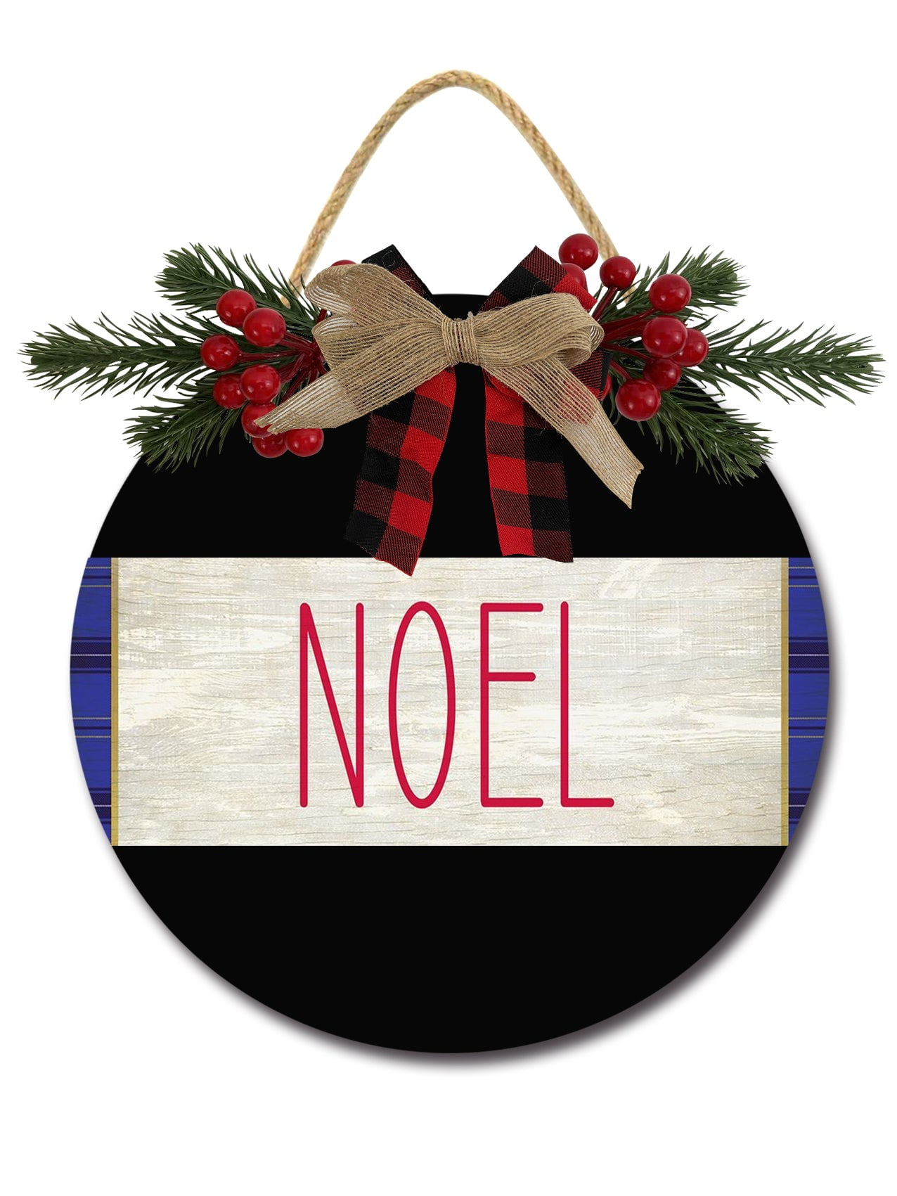 Noel Front Door Sign Funny Wreaths Hanging Wooden Plaque Decoration ...