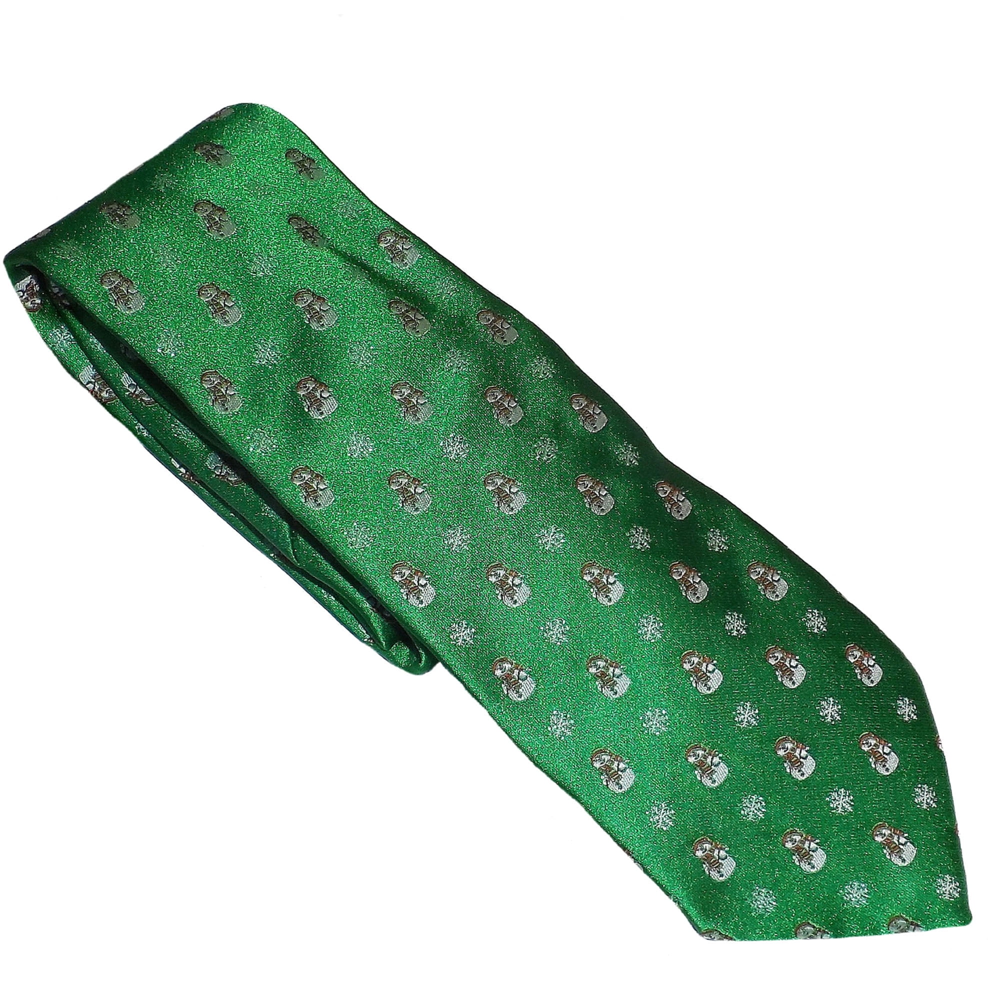 Noel Holiday Collection Men's Green Snowman Tie - Walmart.com