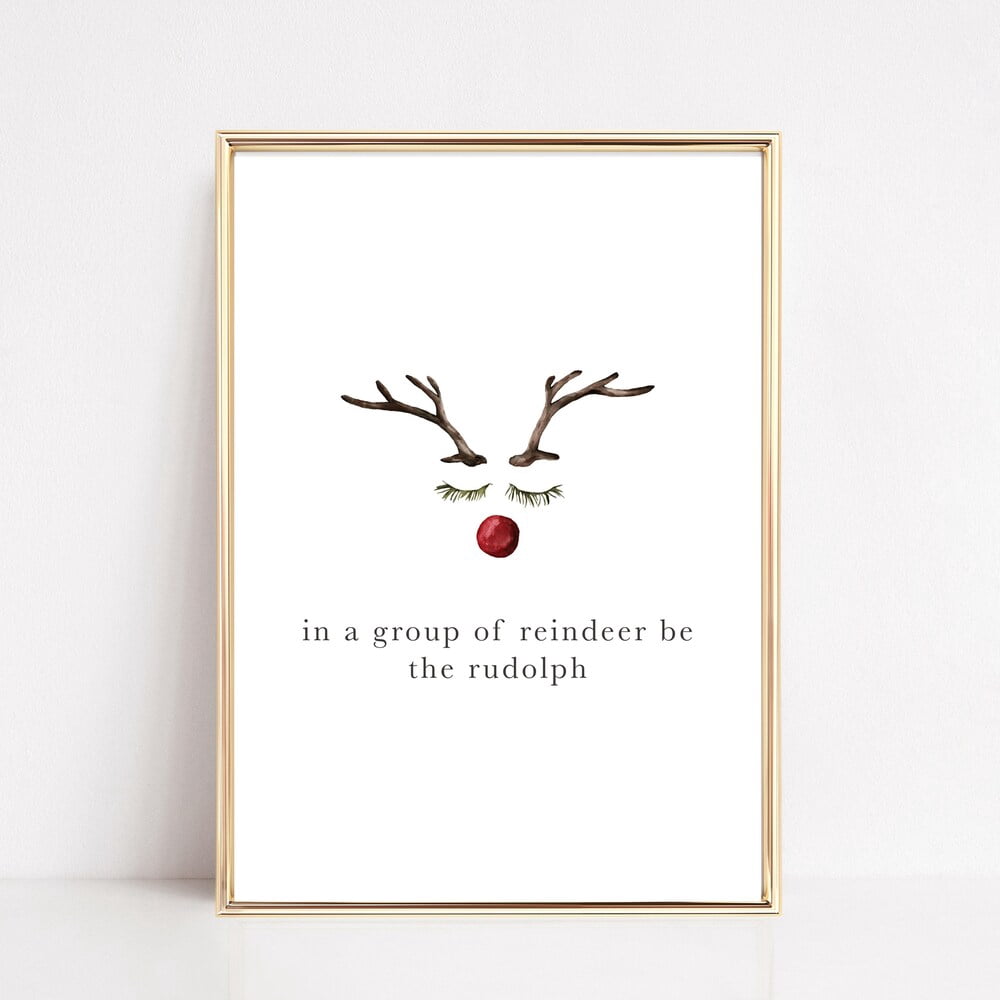 Noel Print, Reindeer Print, Noel Wall Art, Winter Wall Art, Minimalist ...