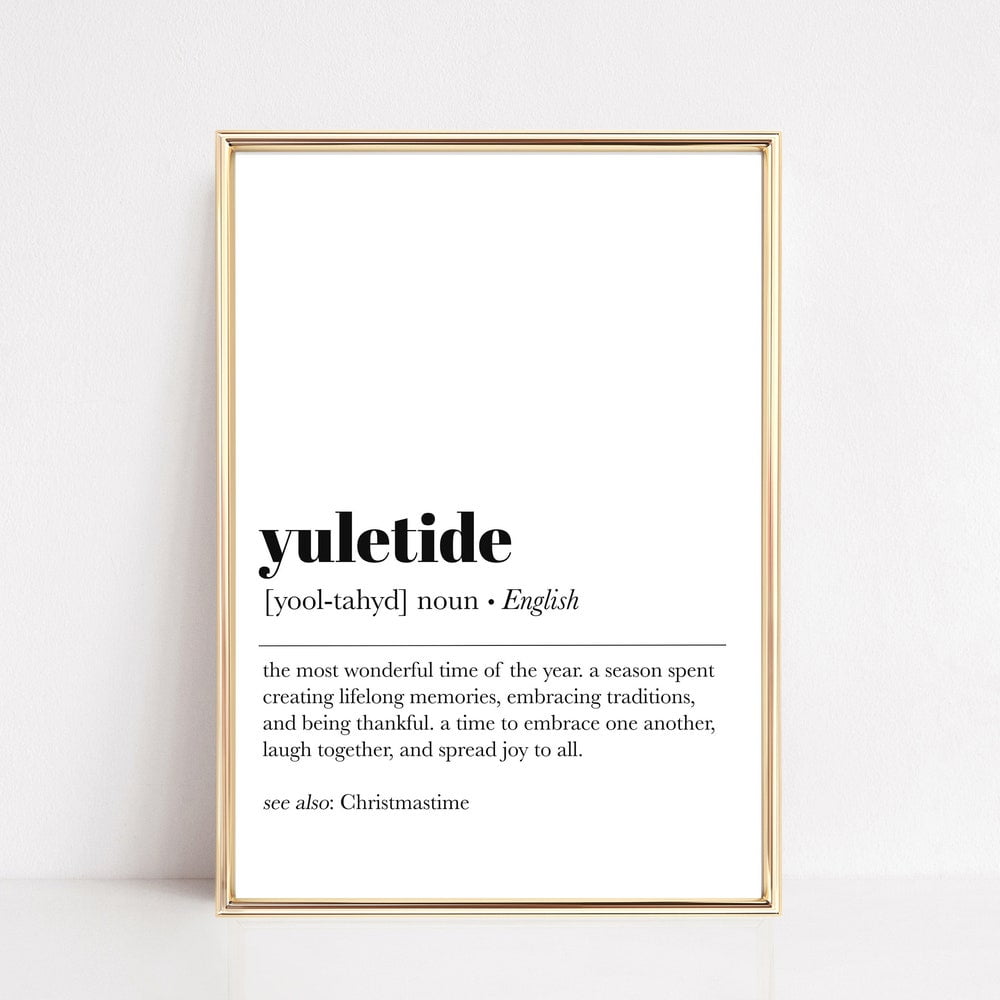 Noel Print, Yuletide Definition Print, Noel Wall Art, Noel Print ...