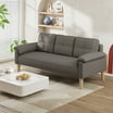 Lifestyle Solutions Alexa Sofa with Rolled Arms, Brown Fabric - Walmart.com