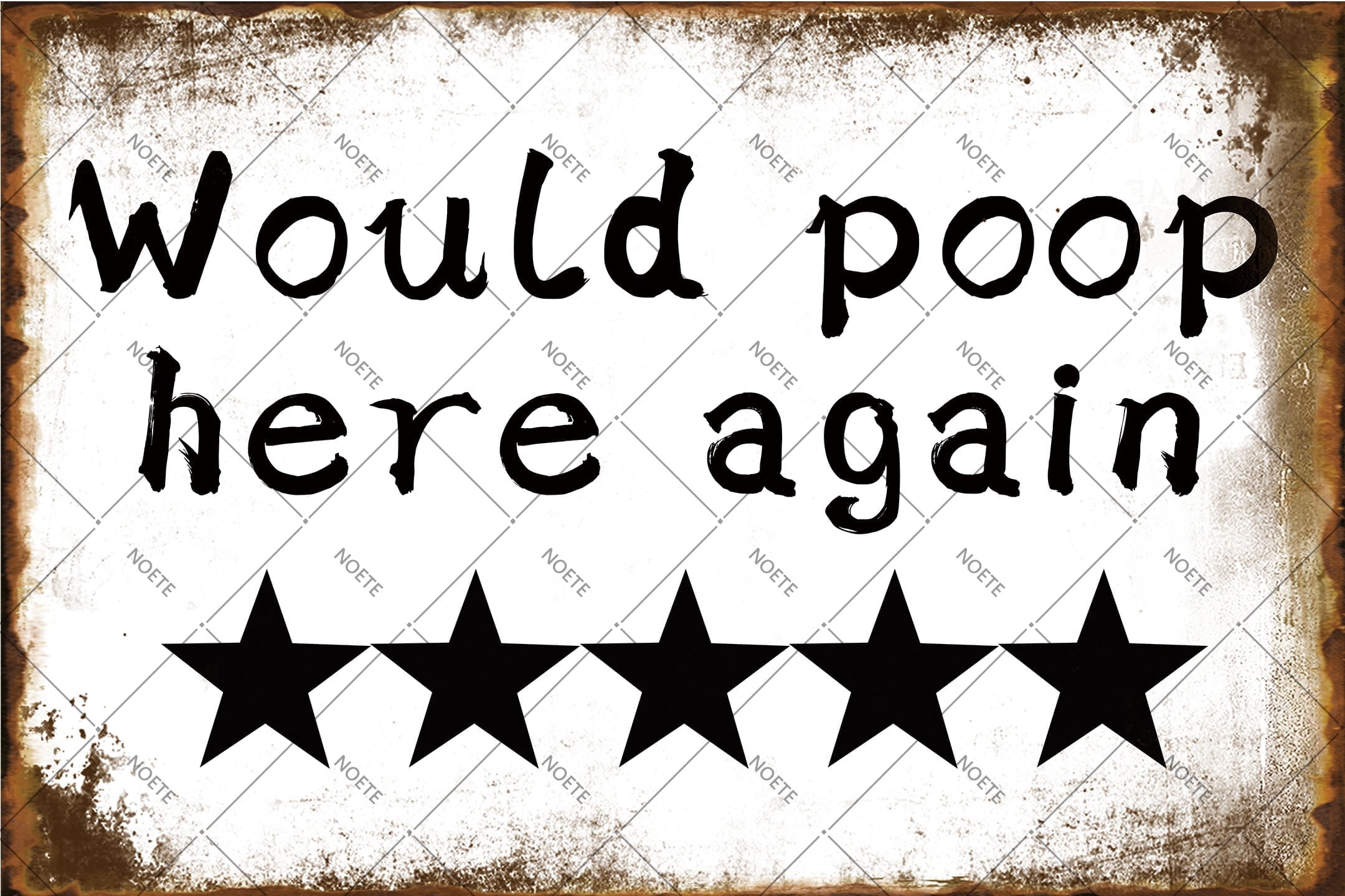 Noete 12x16 inch Funny Bathroom Signs Would Poop Here Again Hilarious ...