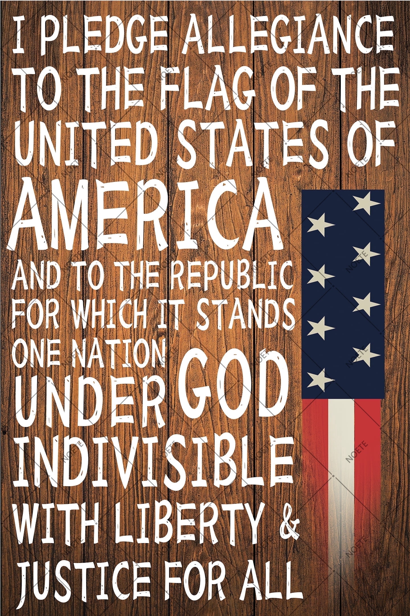 Noete American Flag Decor 8x12 Inch Patriotic Metal Tin Sign for Home ...