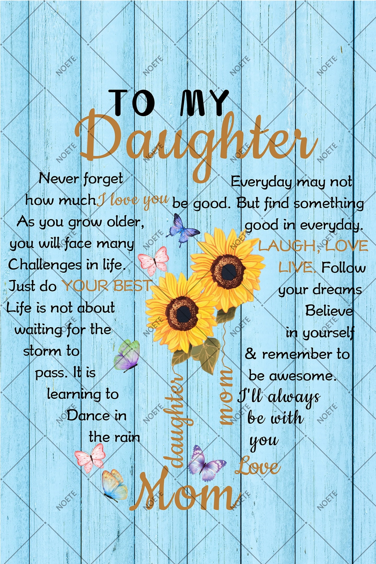 Noete Daughter Gifts Sign 8x12 Inch Hangable Tin Sign for Daughter from ...