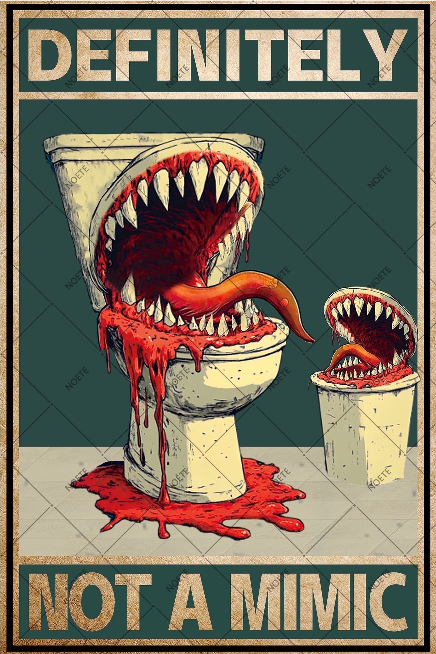 Noete Definitely Not A Mimic Metal Signs 8x12 Inch Vintage Tin Signs ...