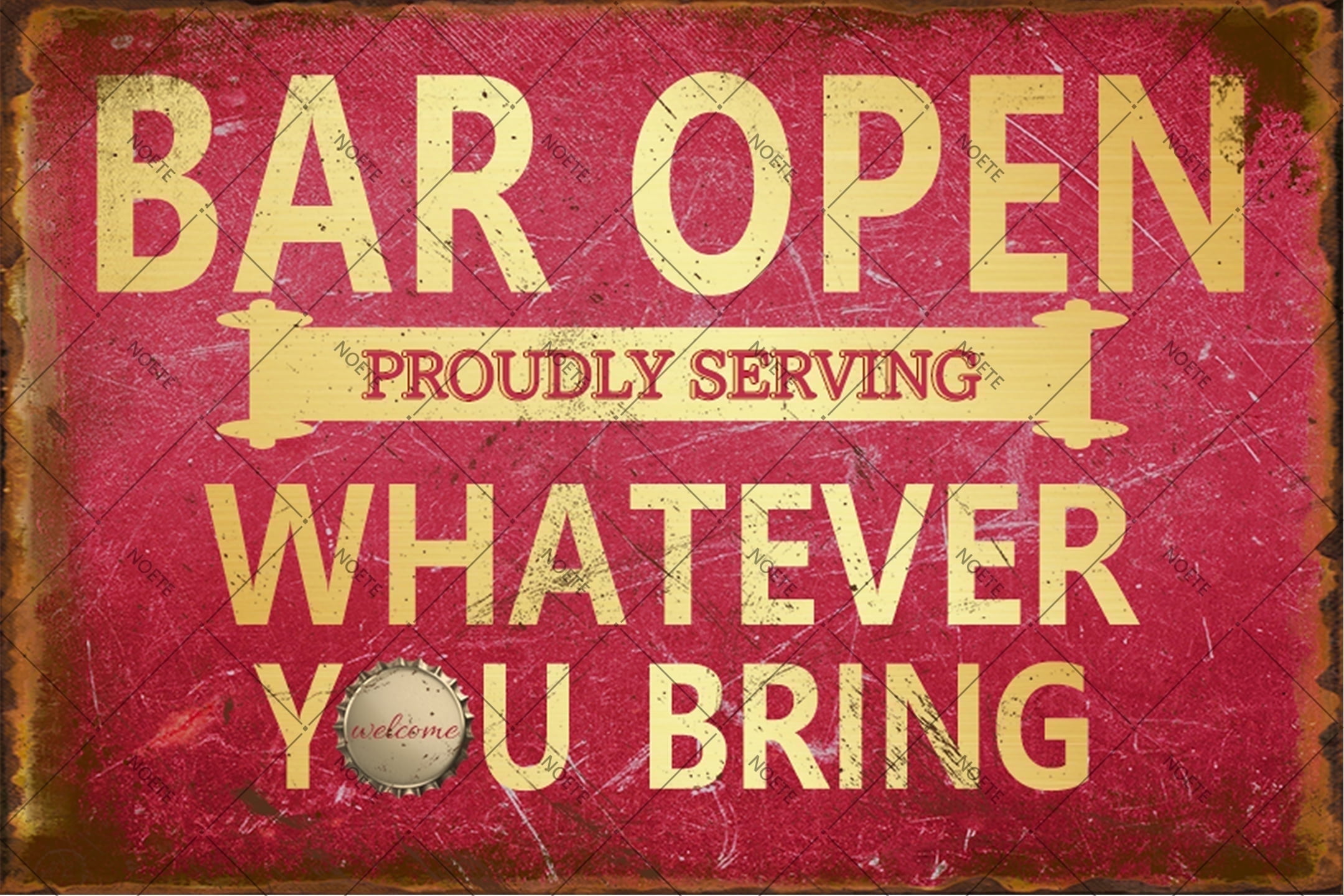 Noete Funny Bar Sign 8x12 Inch Vintage Bar Sign Decor for Home, Office ...