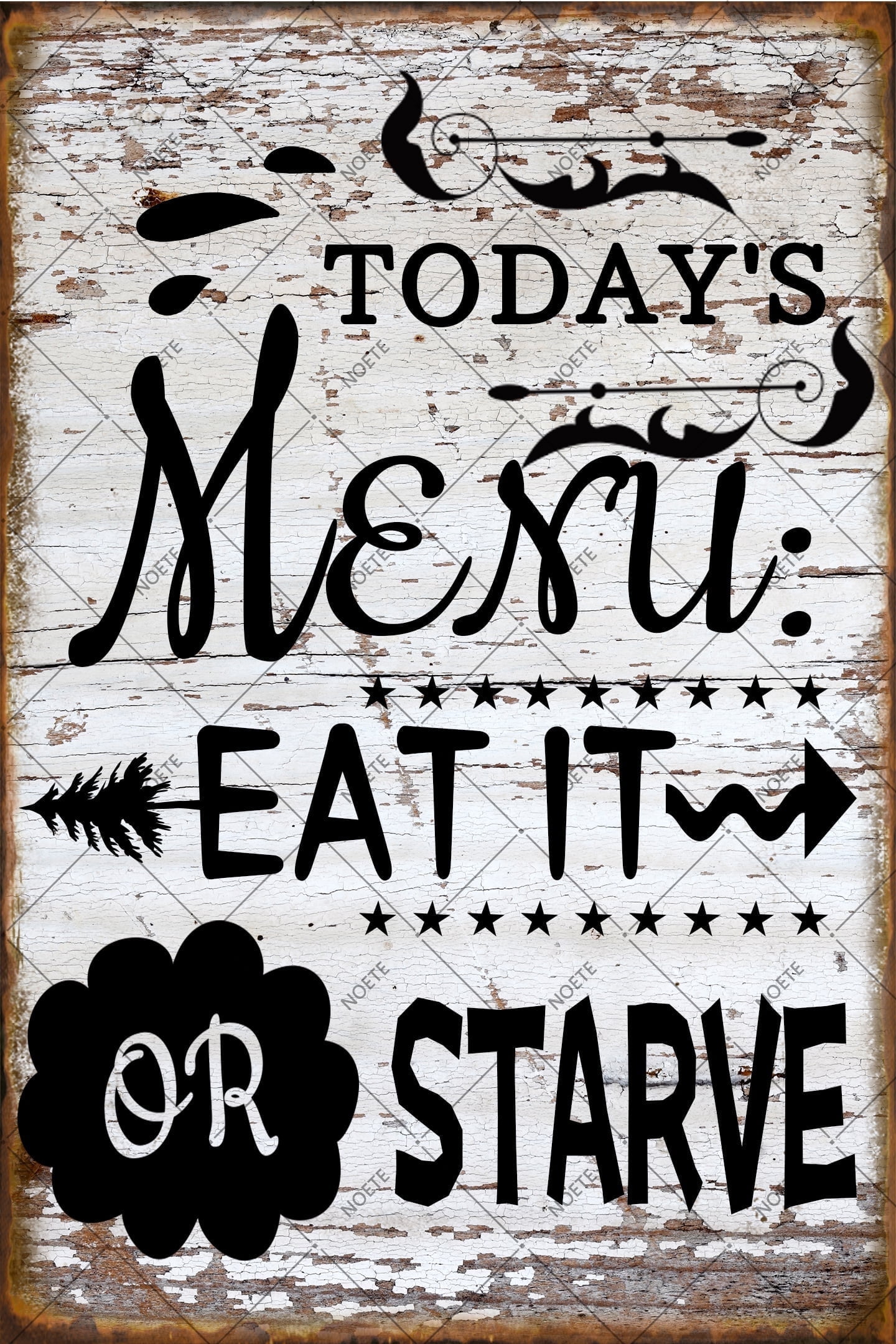 Noete Funny Eat Signs Kitchen Decor Metal Tin Sign 8x12 Inch Rustic ...