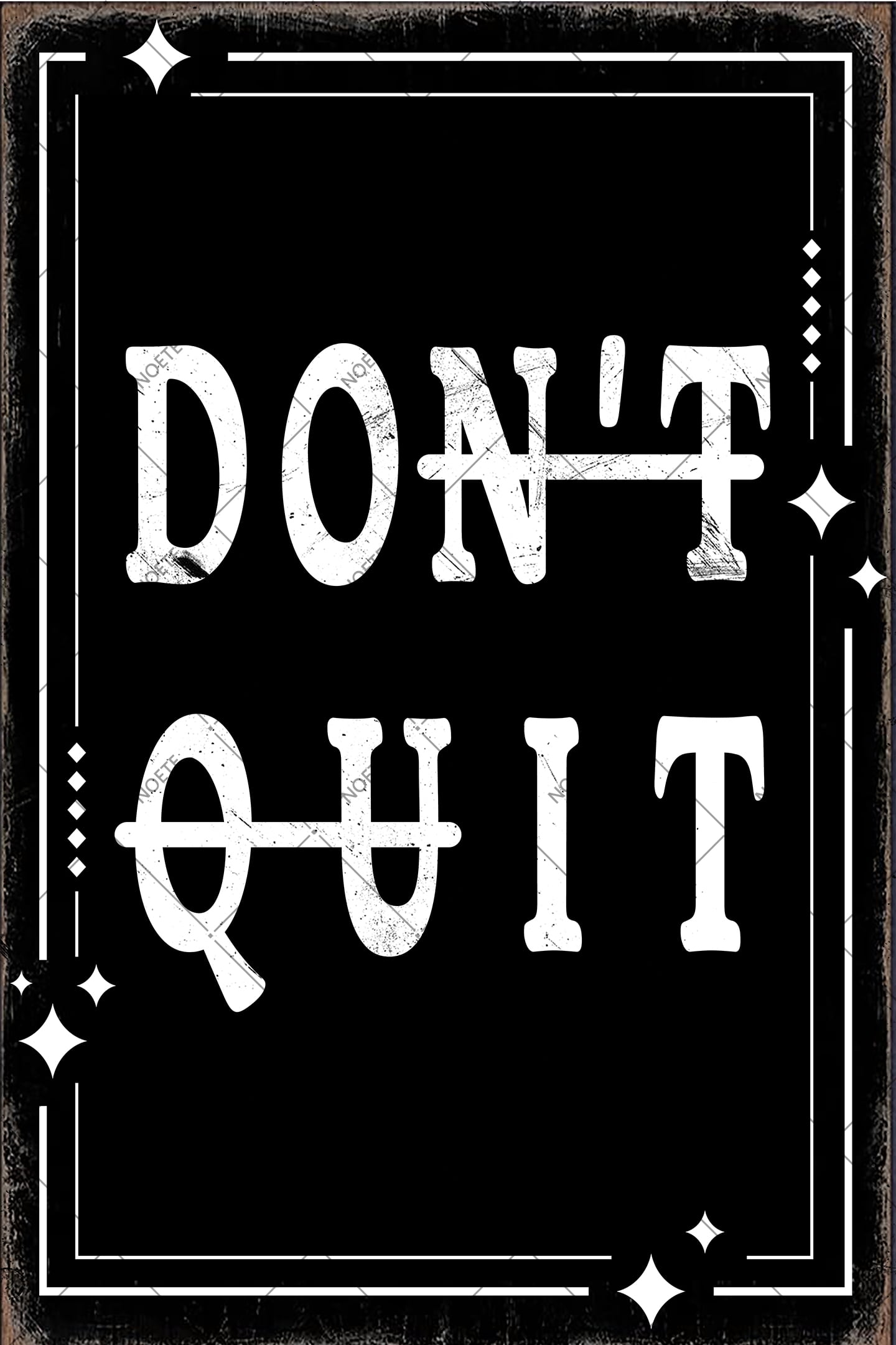 Noete Motivational Metal Tin Sign for Men Inspirational Office & Gym ...